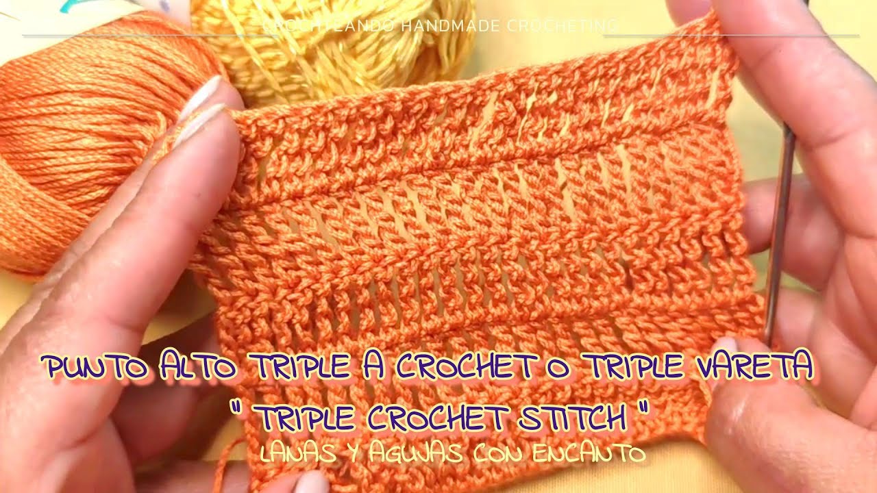 Punto Alto Triple a Crochet o Triple Vareta "Triple Crochet Stitch ...