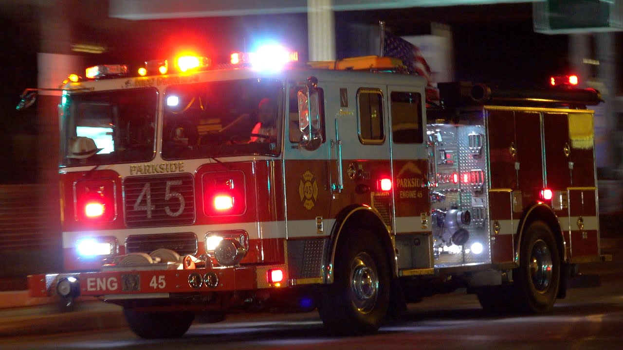 Parkside Fire Company Tac 45 Responding - YouTube