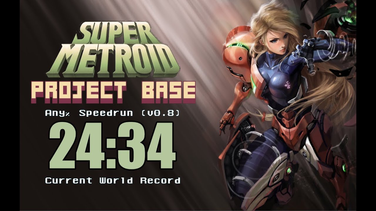 Super Metroid: Project Base v0.8 Any% Speedrun in 24:34 (0:18) [WR ...