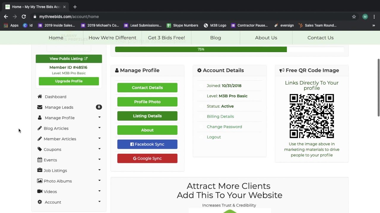 How to Use Your My Three Bids Profile (for Contractors) - YouTube