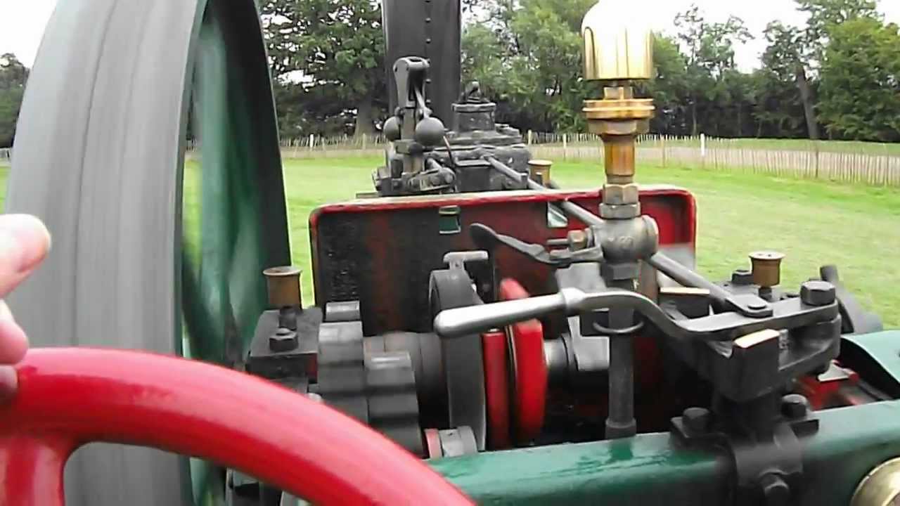Steering a steam traction engine - YouTube