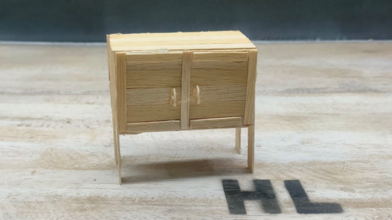 creative ideas| cupboard table made of ice sticks | handycrafts - YouTube