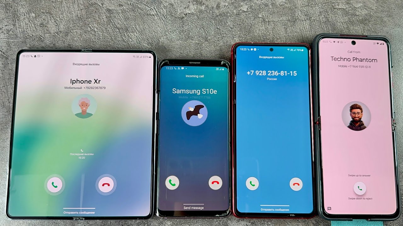 Incoming Call Samsung Galaxy Fold 5 + Samsung Galaxy S9 + Samsung ...