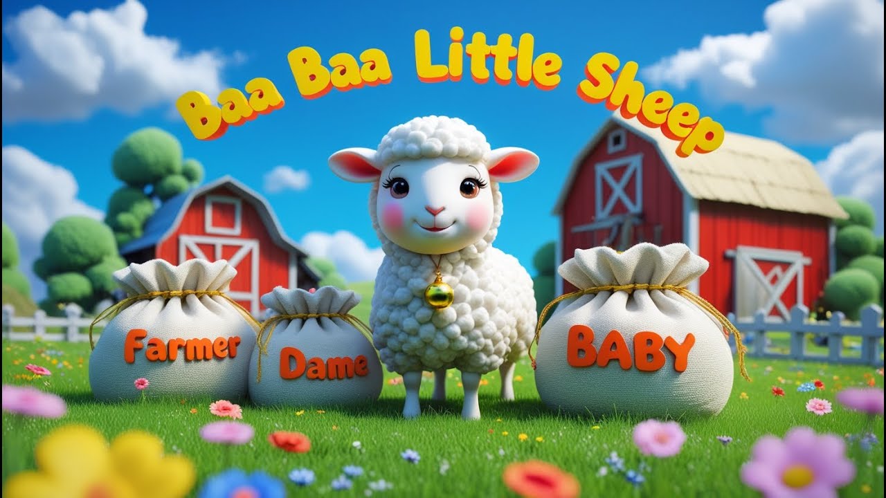 Baa Baa Little Sheep | Fun Nursery Rhyme Song for Kids | Sing Along ...