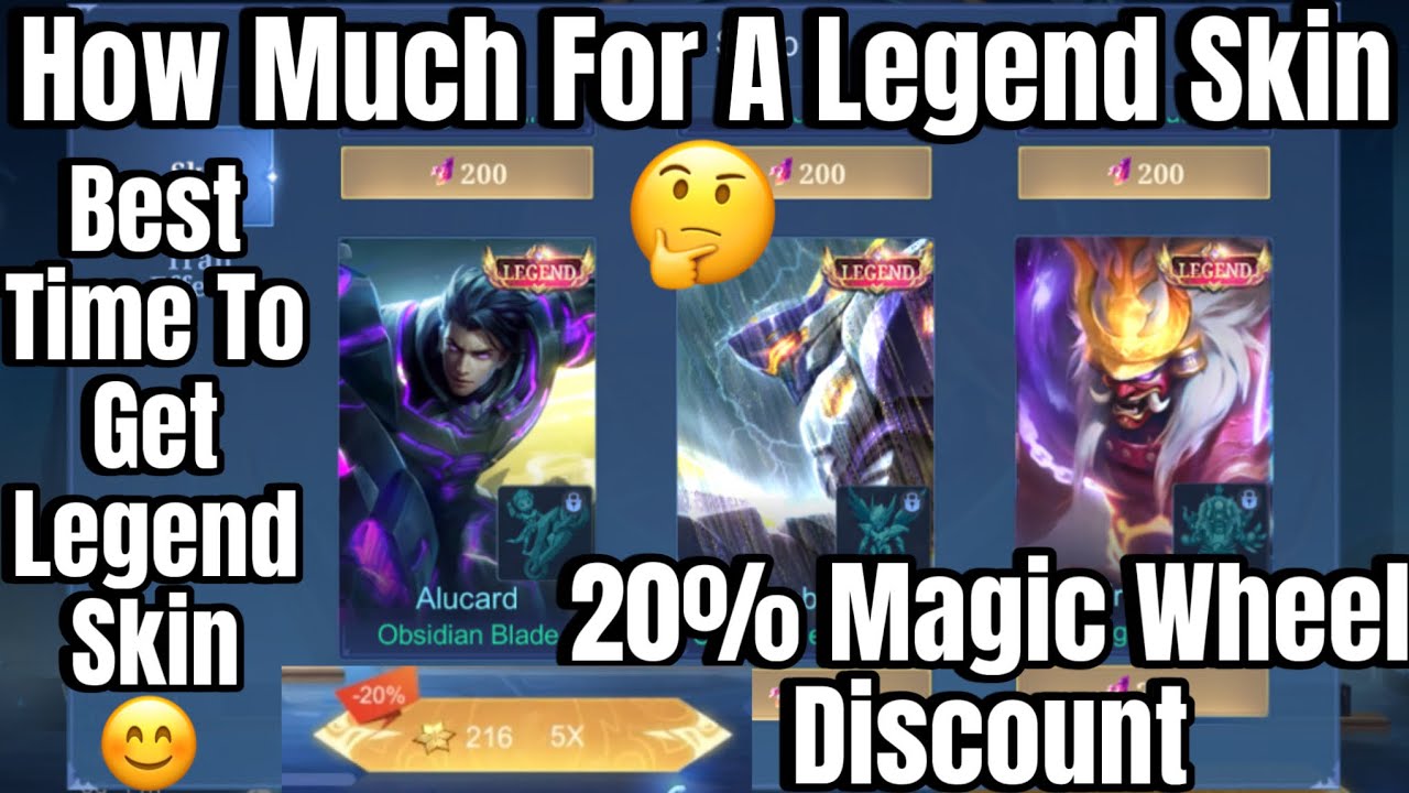 How Much For A Legend Skin ? | Magic Wheel Discount 😯 - YouTube
