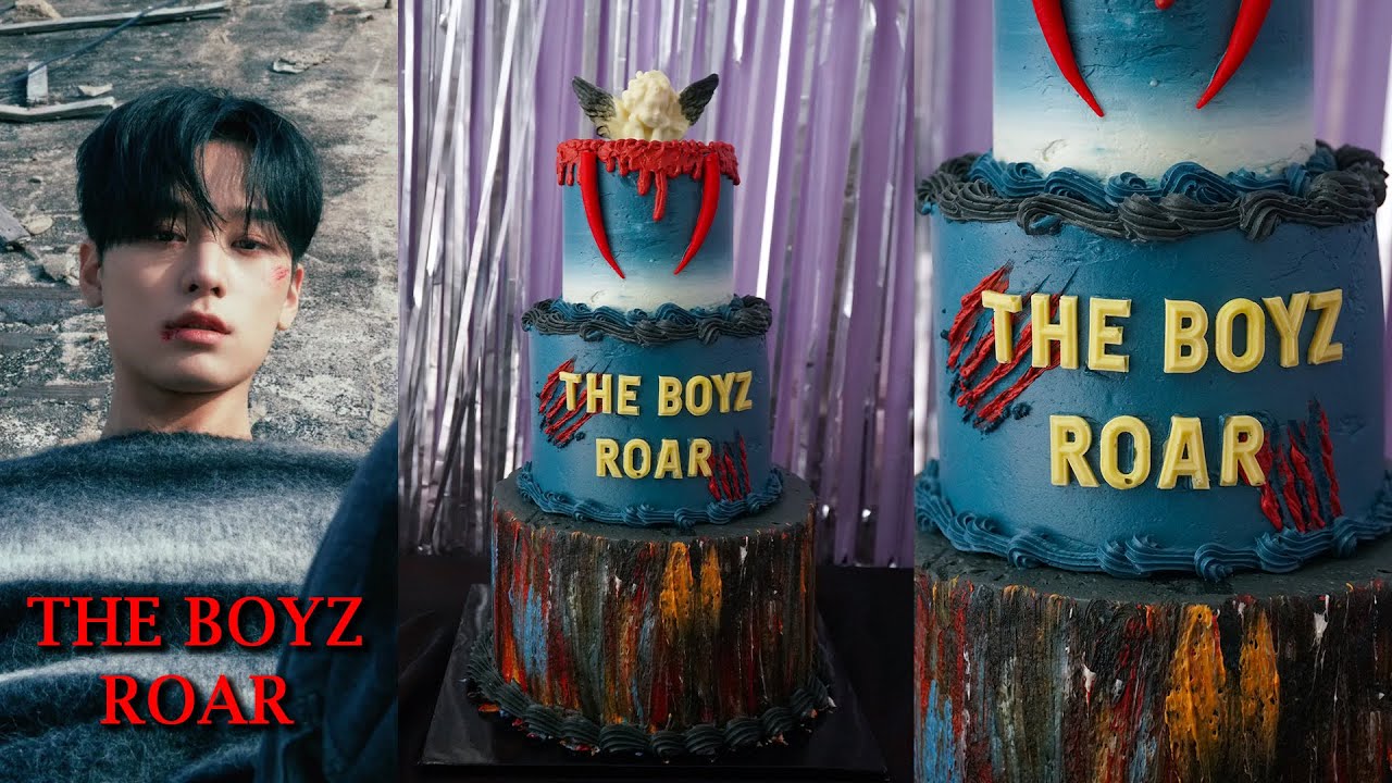 [파유유니버스]🍎🖤 더보이즈 "Roar" 케이크로 만들기! / THE BOYZ "ROAR" cake making - YouTube