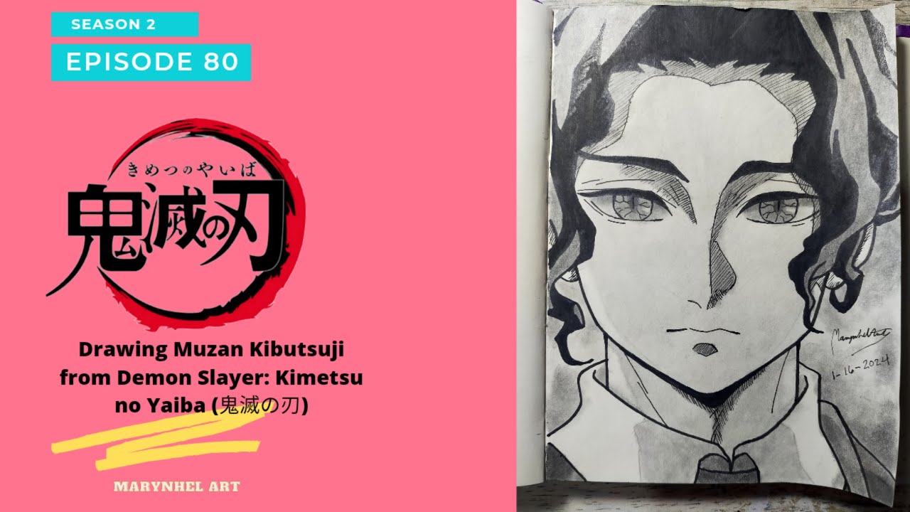 Drawing Muzan Kibutsuji from Demon Slayer: Kimetsu no Yaiba (鬼滅の刃) S. 2 ...