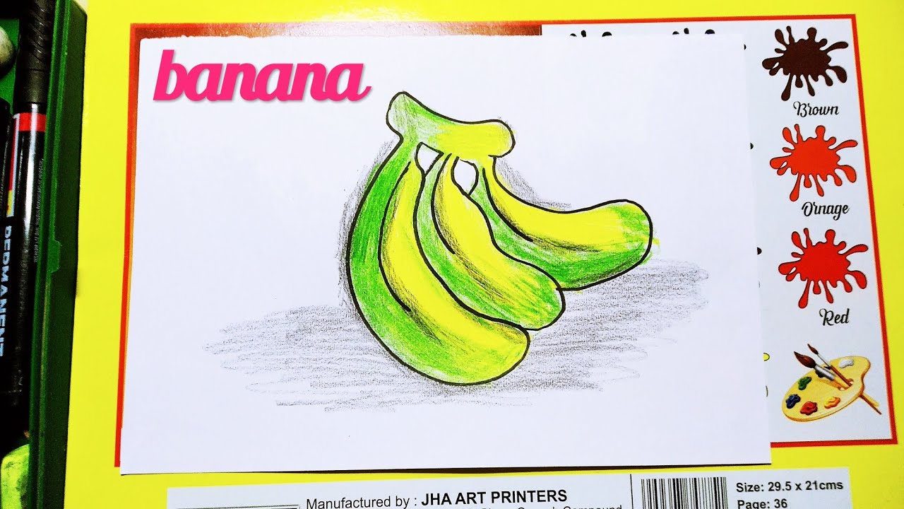 how to make try 😂bnana drawing #draw by hemanshi - YouTube