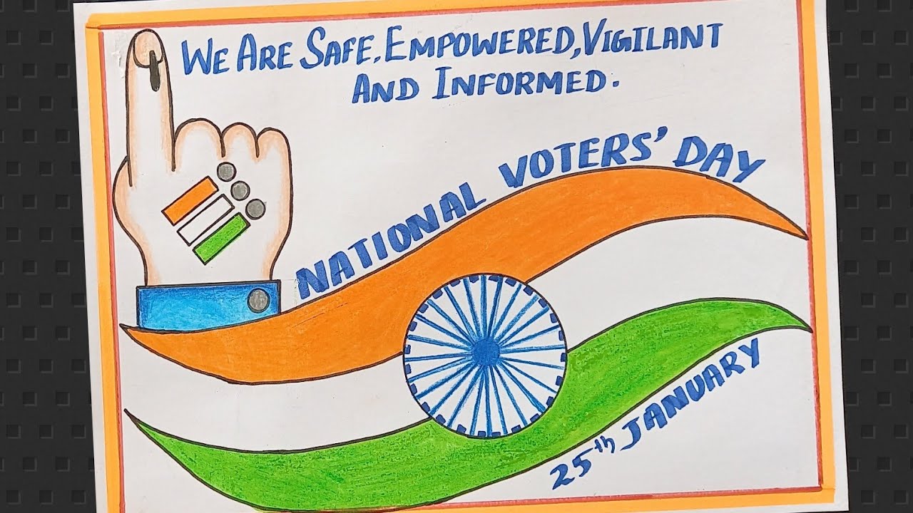 National Voters' Day Drawing/ मतदाता जागरूकता ड्राइंग/ Voters Awareness ...