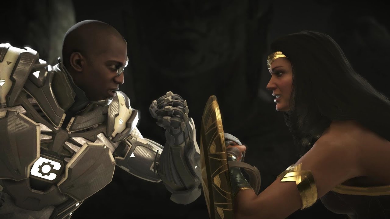 Injustice 2 : Cyborg Vs Wonder Woman - All Intro/Outros, Clash ...