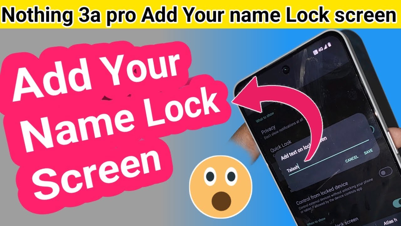 Nothing 3a pro add text on Lock screen // How to show Lock screen on ...