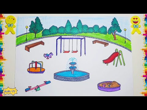 PARK ŞƏKLİ ÇƏKMƏK / DRAW PARK / НАРИСОВАТЬ ПАРК / PARK NASIL ÇİZİLİR @smiletv-əyləncə