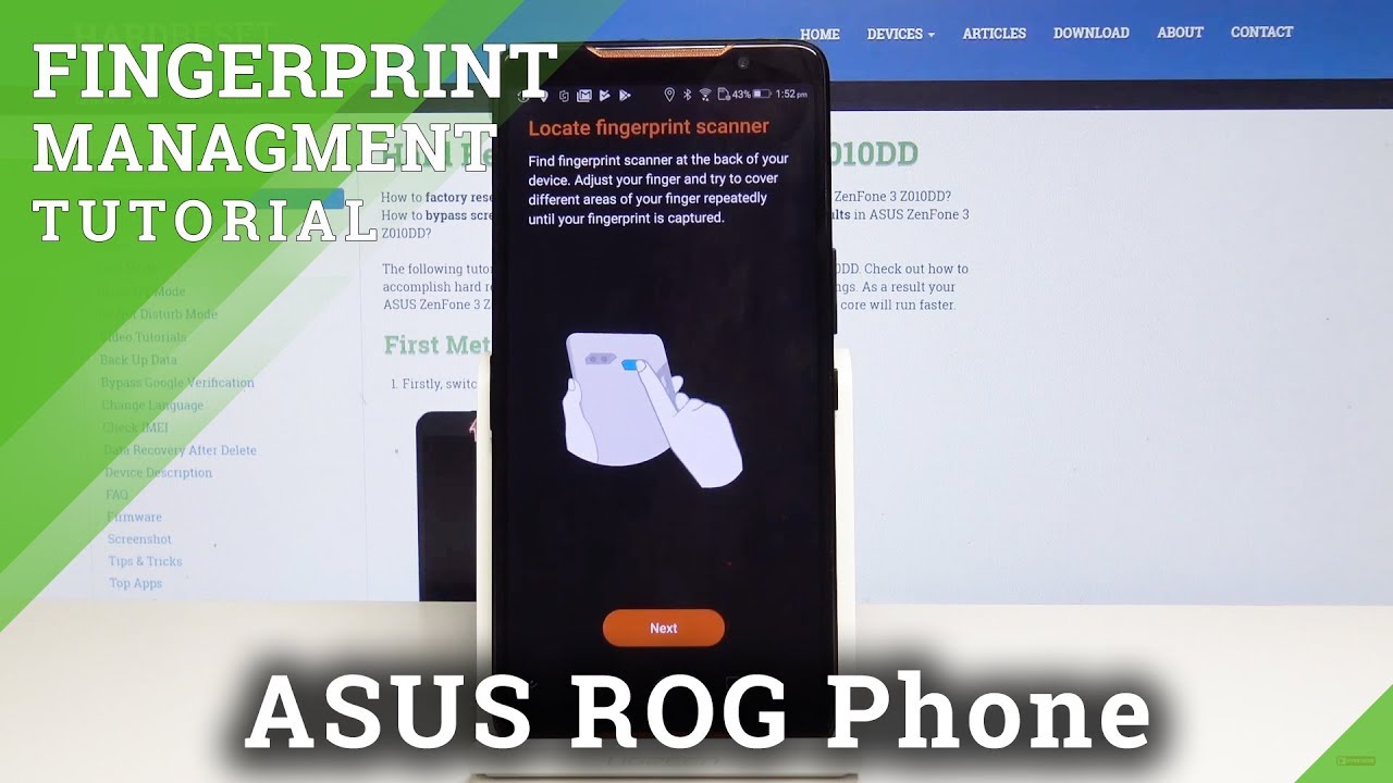 How to Add Fingerprint on ASUS ROG Phone - Set Up Screen Lock - YouTube