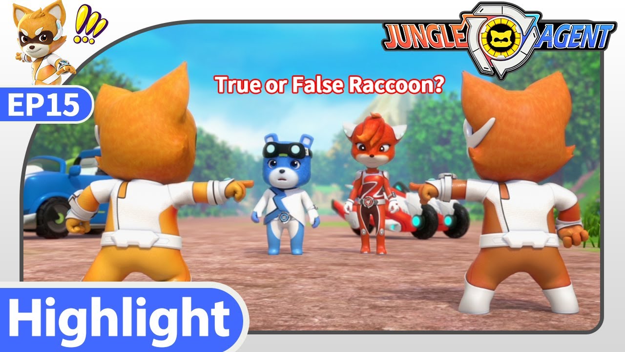 【JungleAgent Highlight】E15 True or False Raccoon? | Kartun Anak | Kids | Agent | Animal |Robot ...