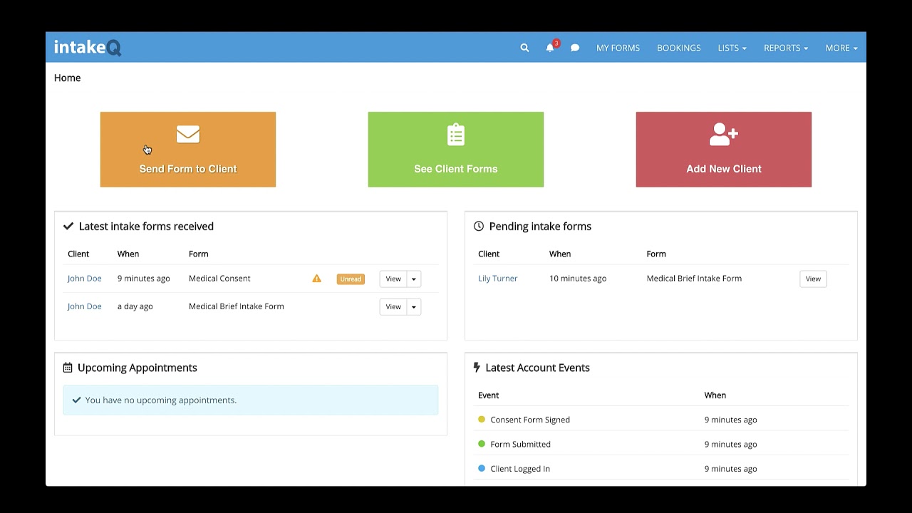 intakeQ Demo - YouTube