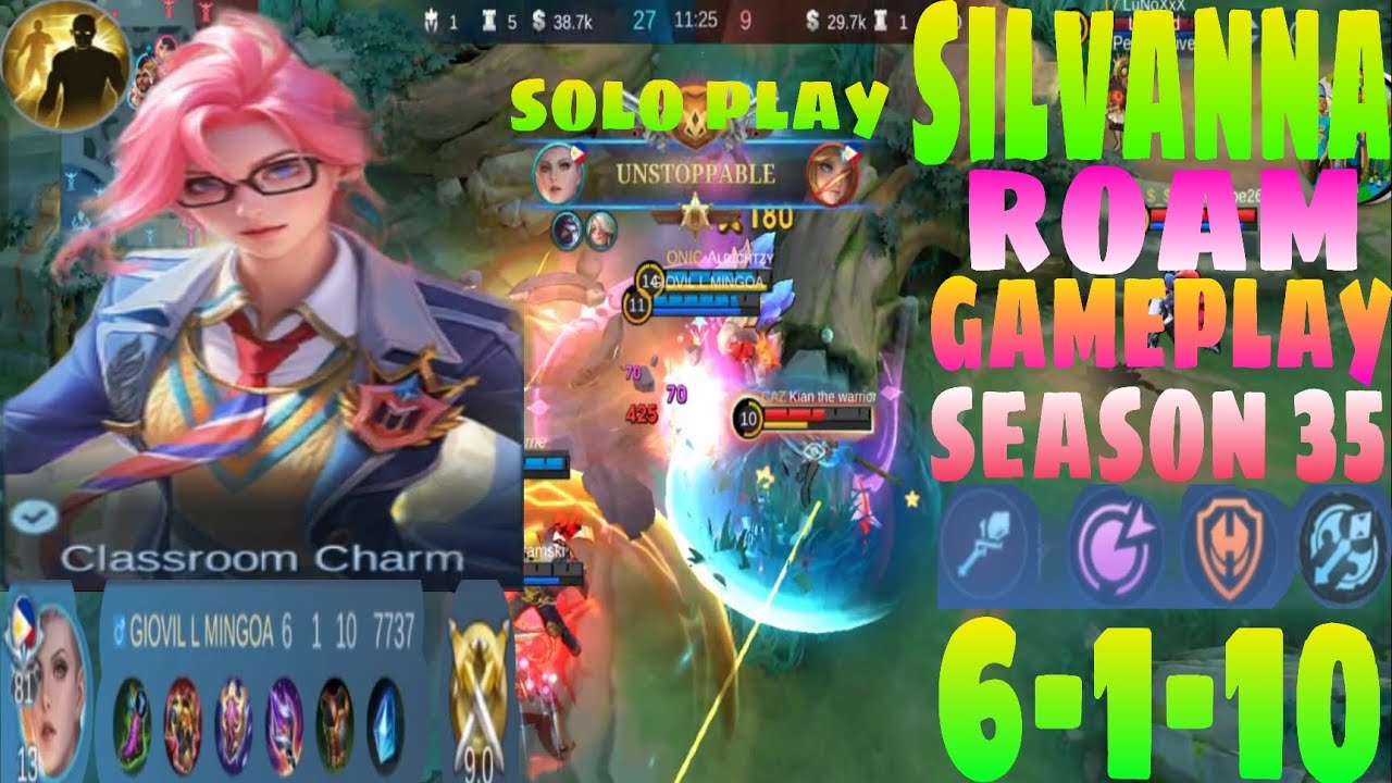 SOLO PLAY | SILVANNA ROAM GAMEPLAY | SILVANNA BEST BUILD & EMBLEM ...