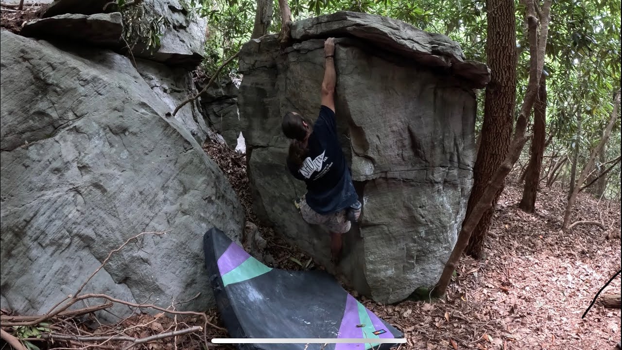 Cooper’s Rock Bouldering: Cute Pinch, V3 - YouTube