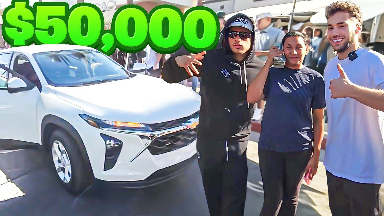 Adin Ross & Fuerza Regida Surprise Family with NEW CAR! - YouTube