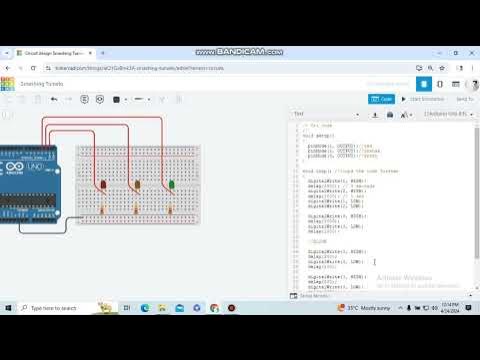 Traffic Lights Simulation Via Tinkercad (with text display) - YouTube