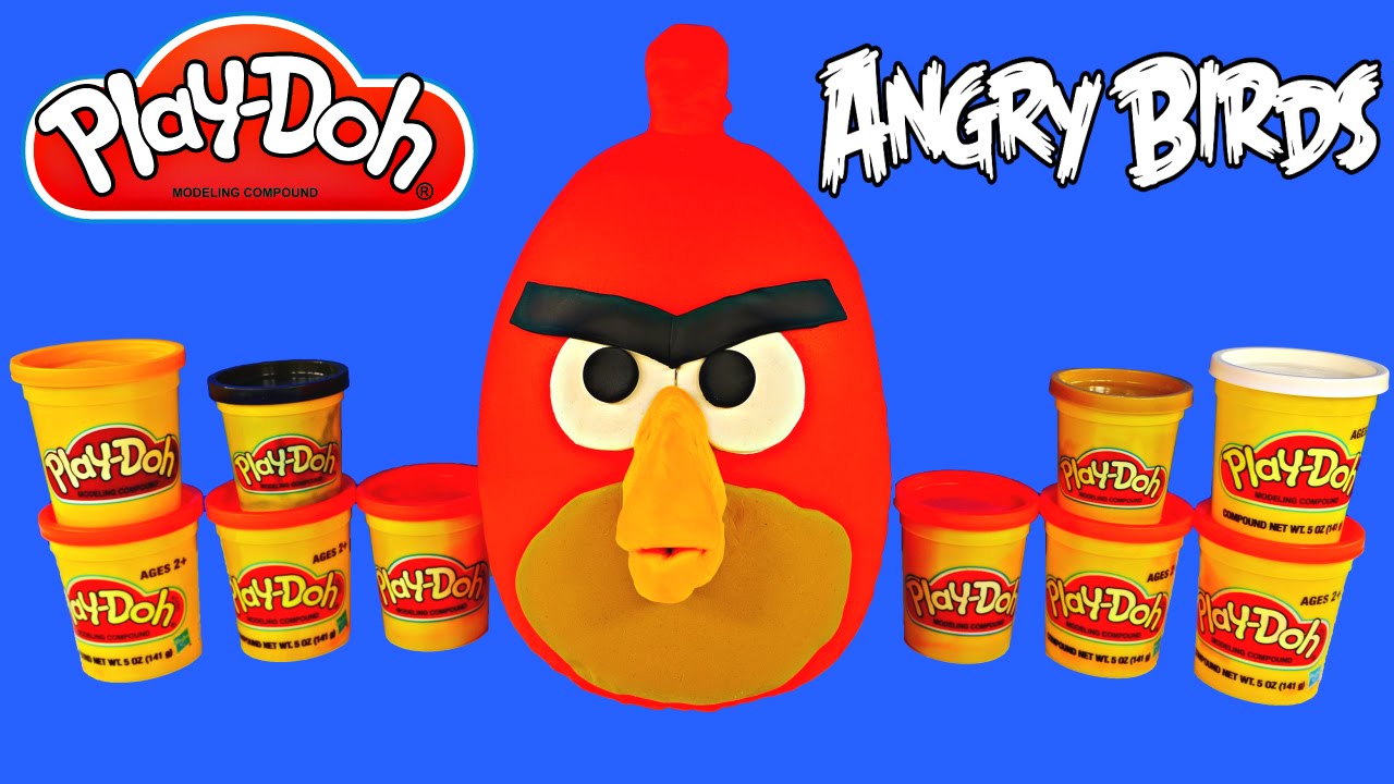GIANT Play Doh Egg Surprise RED from the ANGRY BIRDS MOVIE - YouTube
