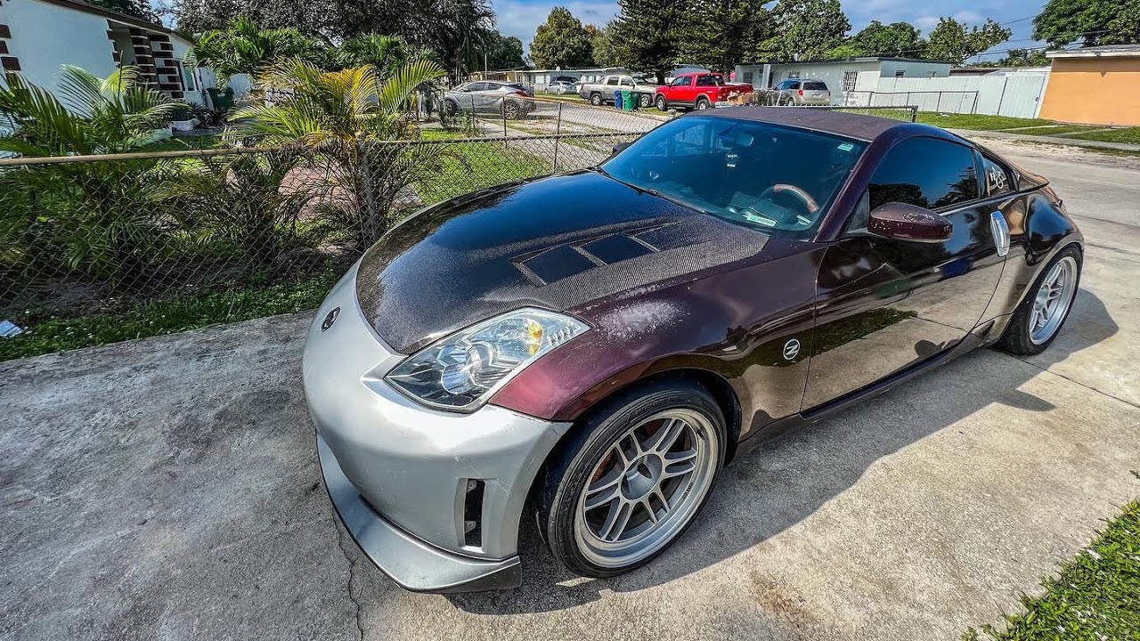 Seibon Carbon Fiber Hood For the Z! | 350z HR Swap - YouTube