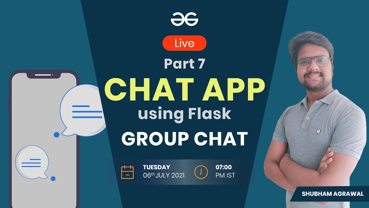 Chat App using Flask | Part 7 - Group Chat - YouTube