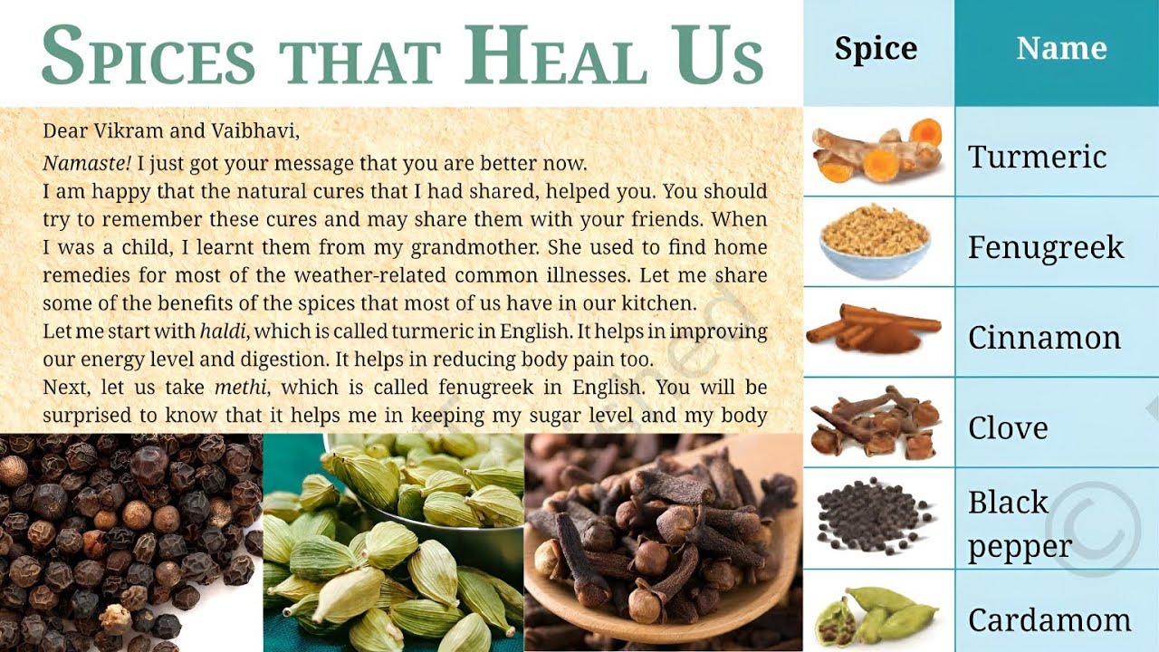 Spices That Heal Us | Class 6 English New NCERT Poorvi Unit 3 | हिंदी Explanation - YouTube