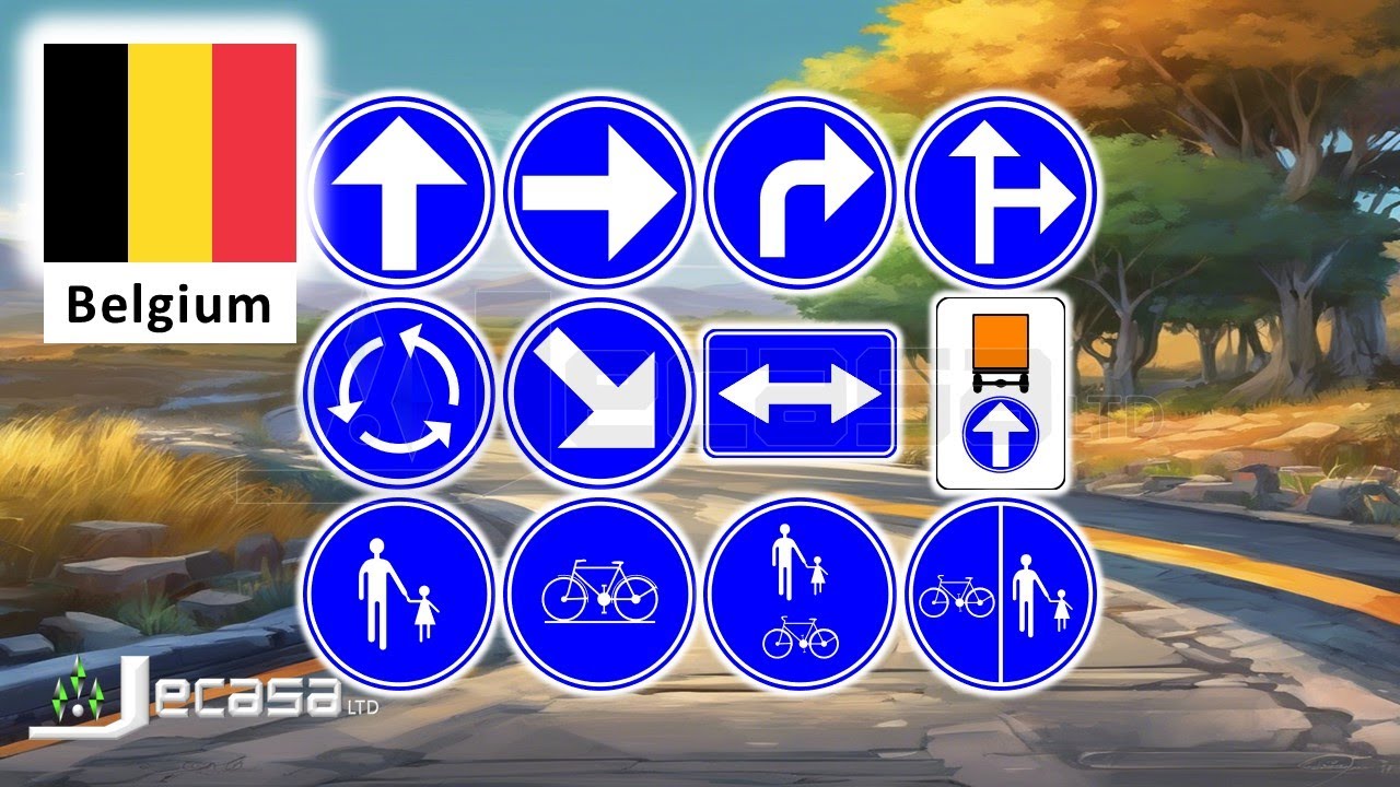 Mandatory Traffic-Road Signs in Belgium (Antwerp, Ghent, Charleroi ...