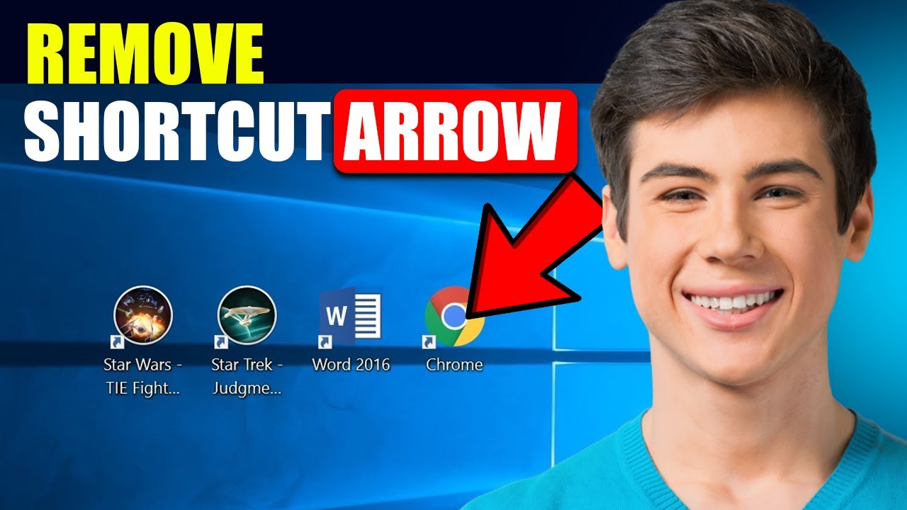 How To Remove Shortcut Arrow From Desktop Icons - YouTube