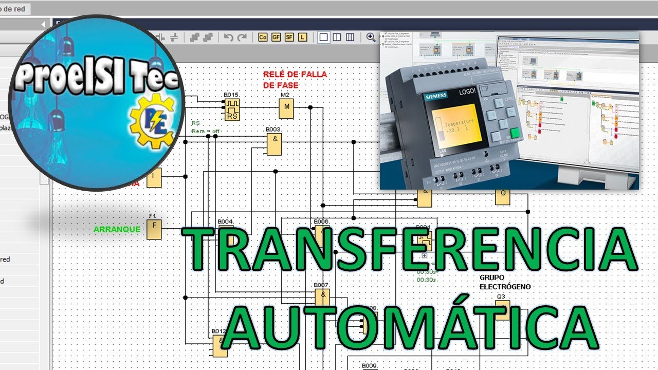 LENGUAJE FUP (LOGO 8) - TRANSFERENCIA AUTOMÁTICA - PLC - YouTube