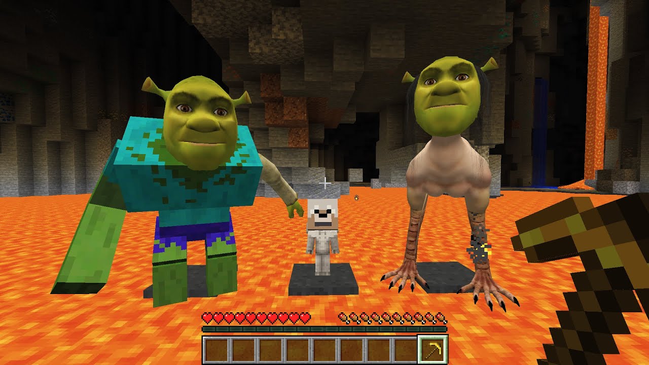 CURSED MINECRAFT BUT IT'S UNLUCKY LUCKY FUNNY MOMENTS AMAZING SHREK ...