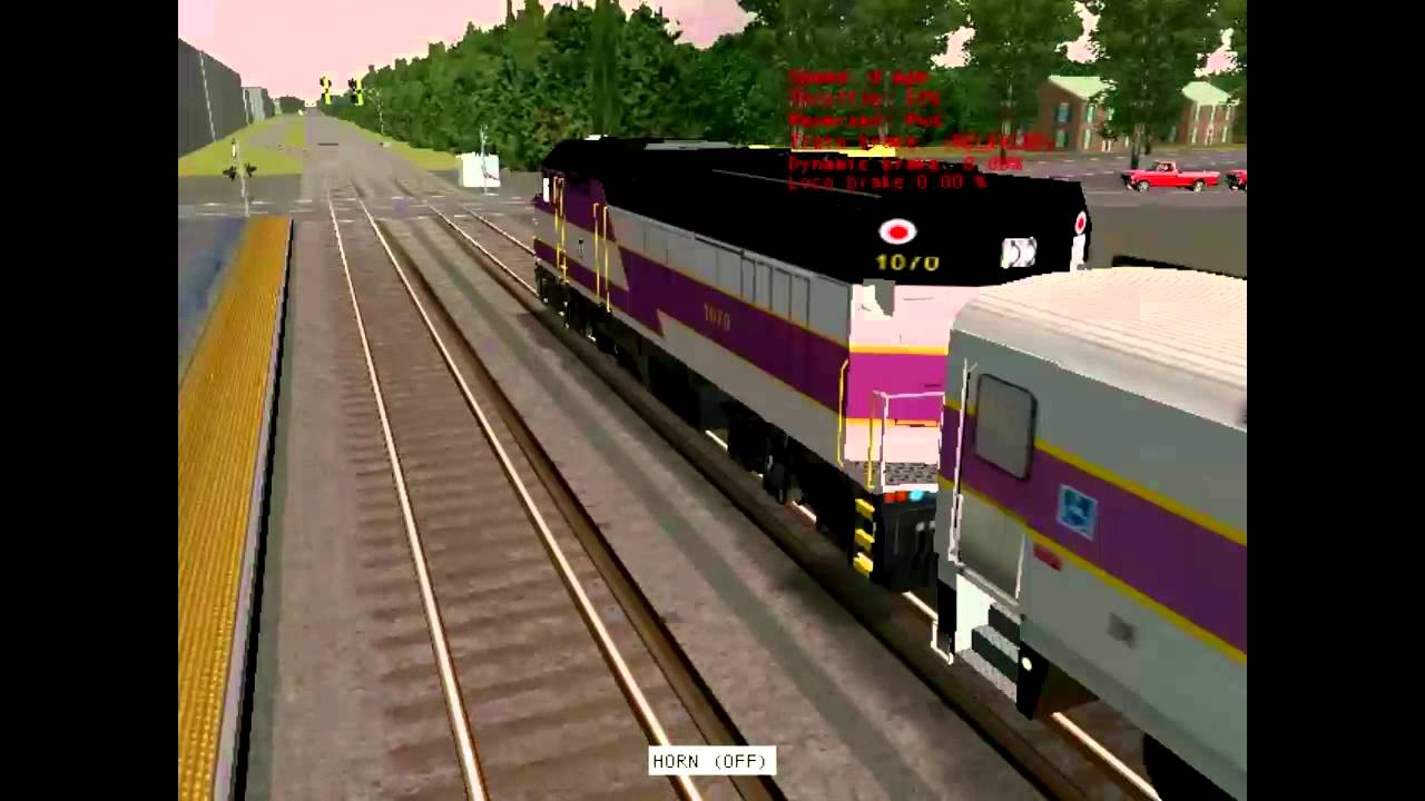 MBTA 1070 F40PH-2C Cab Ride--Flora Park-Mineola - YouTube