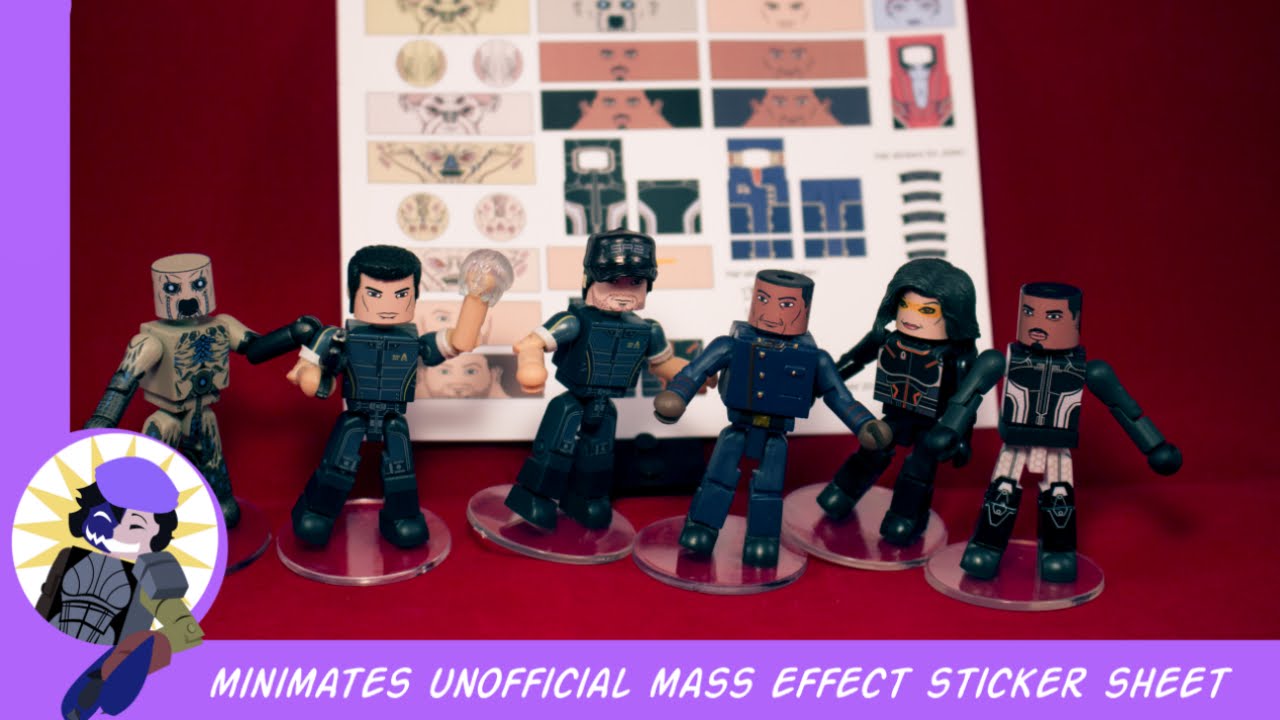 Minimates The Unofficial Mass Effect Sticker Sheet Review - YouTube