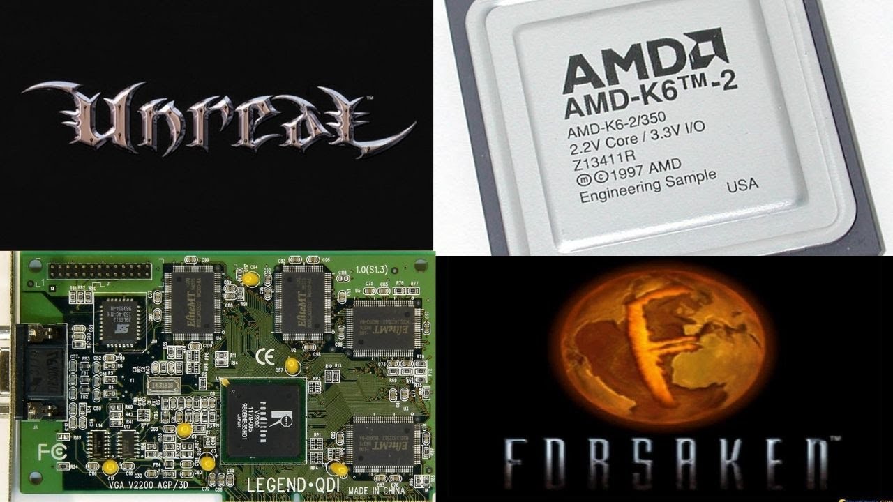 Rendition Veritè V2200 AGP 8MB video card & K62-350MHZ - Unreal ...