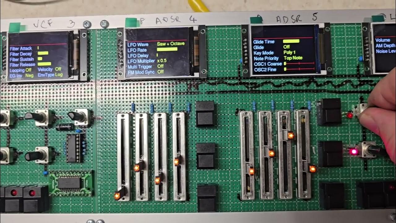 Synth multi parameters display on 9 ST7789 displays. - YouTube