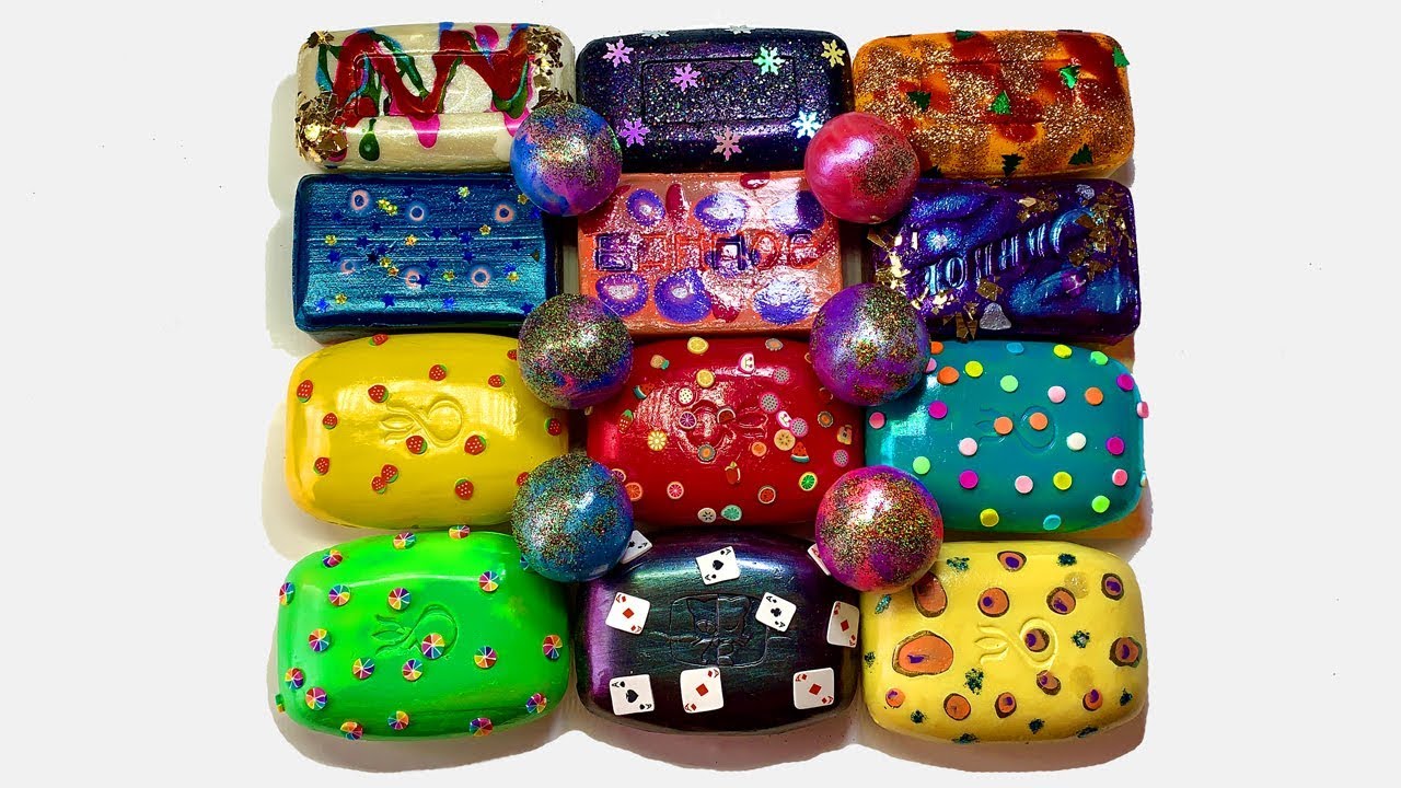 Painted DRY soap / Multi-colored Soap carving / Satisfying ASMR video ...