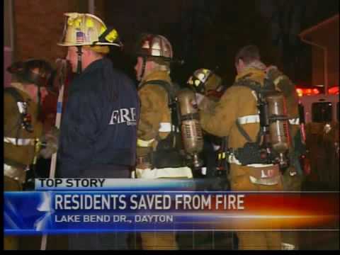 Family saved from top floor fire - YouTube
