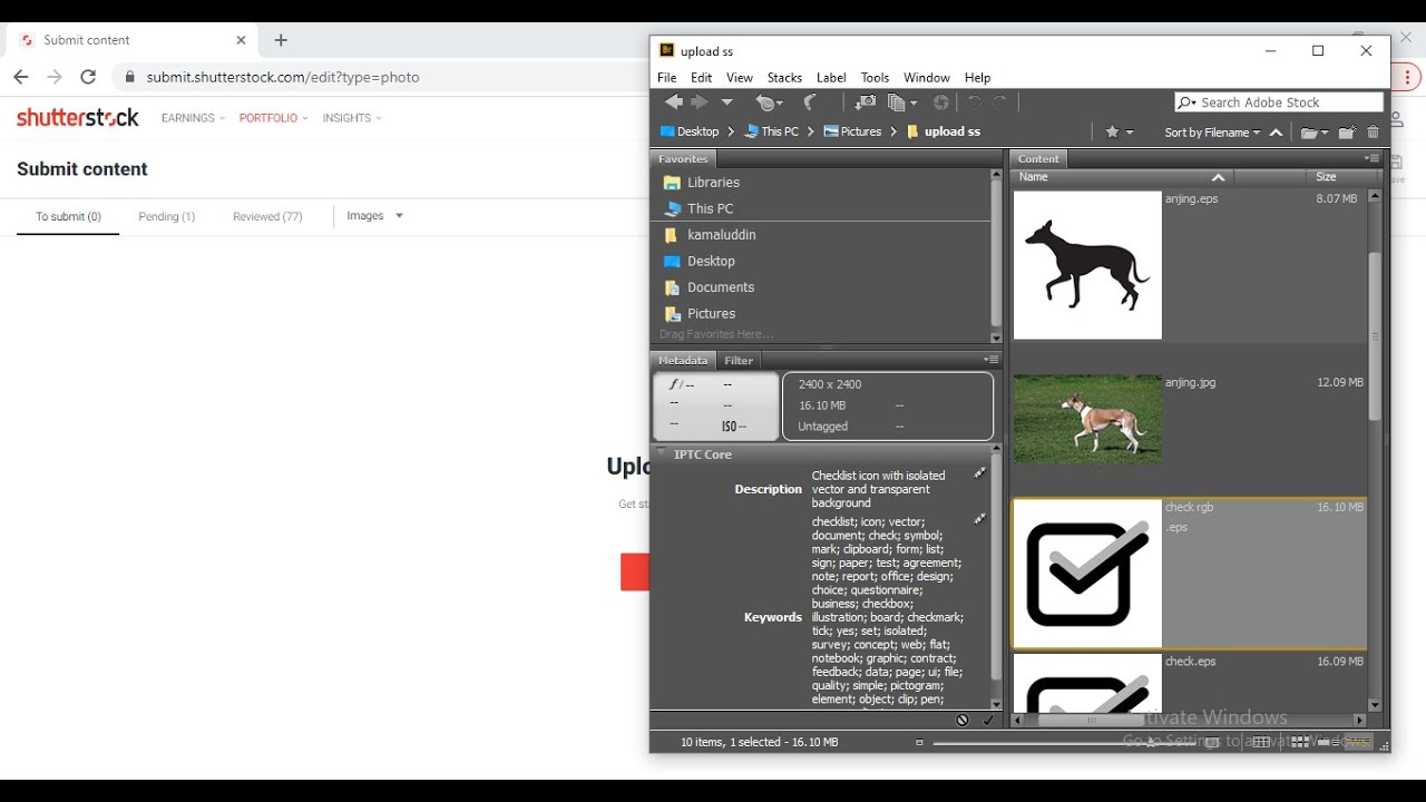 Cara Cepat Upload dan Submit Vector, Software Untuk Mengisi Metadata ...