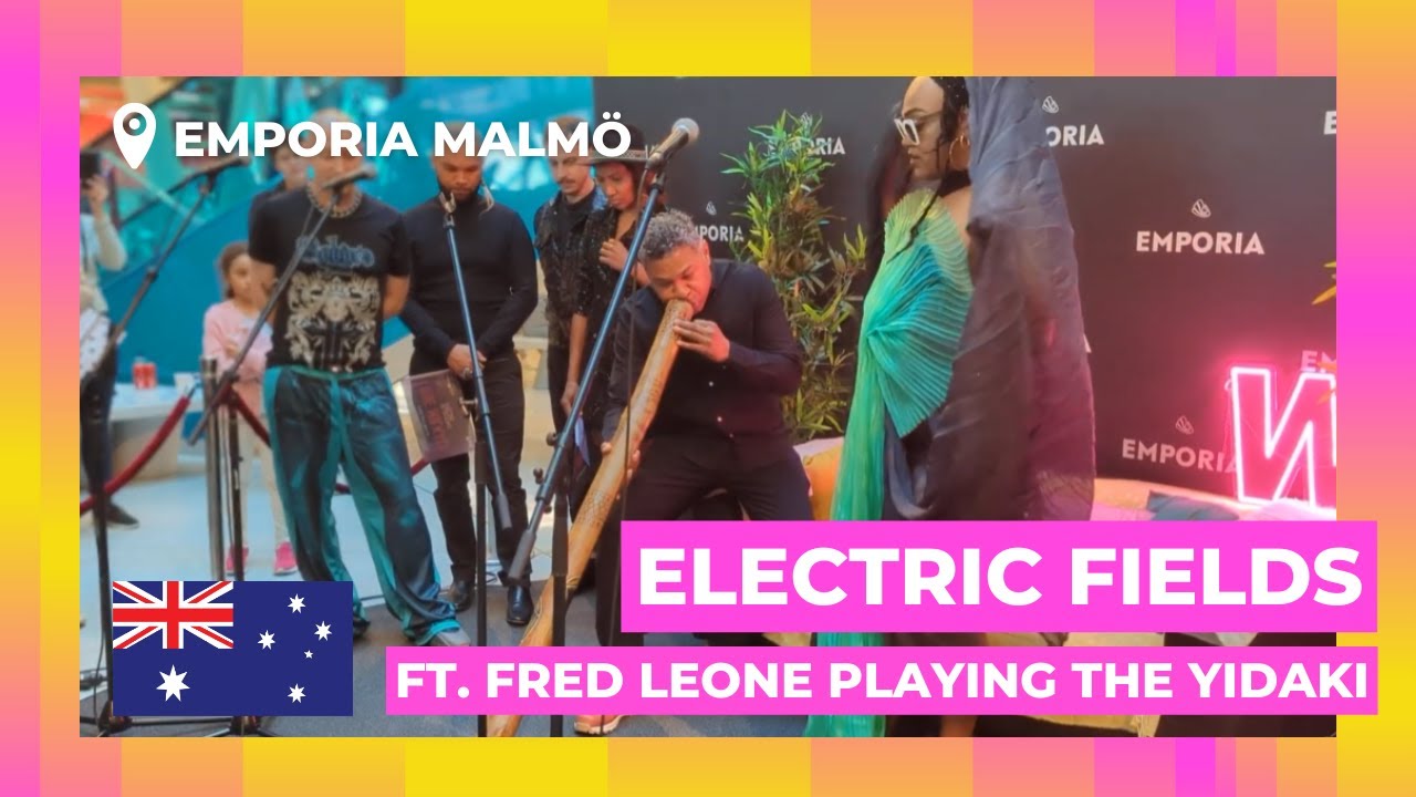 Electric Fields ft. Fred Leone playing the Yidaki (LIVE! Emporia, Malmö ...