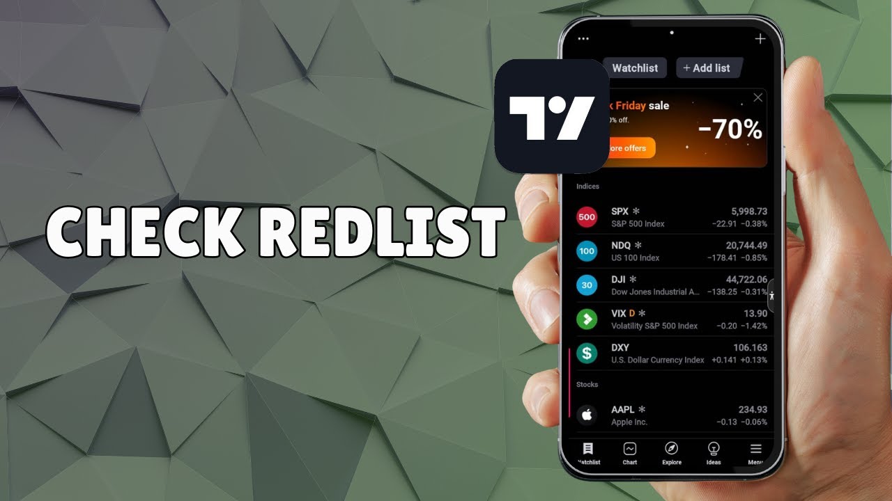 HOW TO CHECK REDLIST ON TRADING VIEW - YouTube