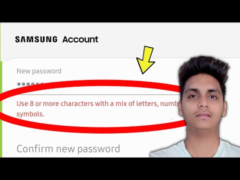 Fix Samsung Account | Use 8 or more characters with a mix of letters, numbers, and symbols Problem