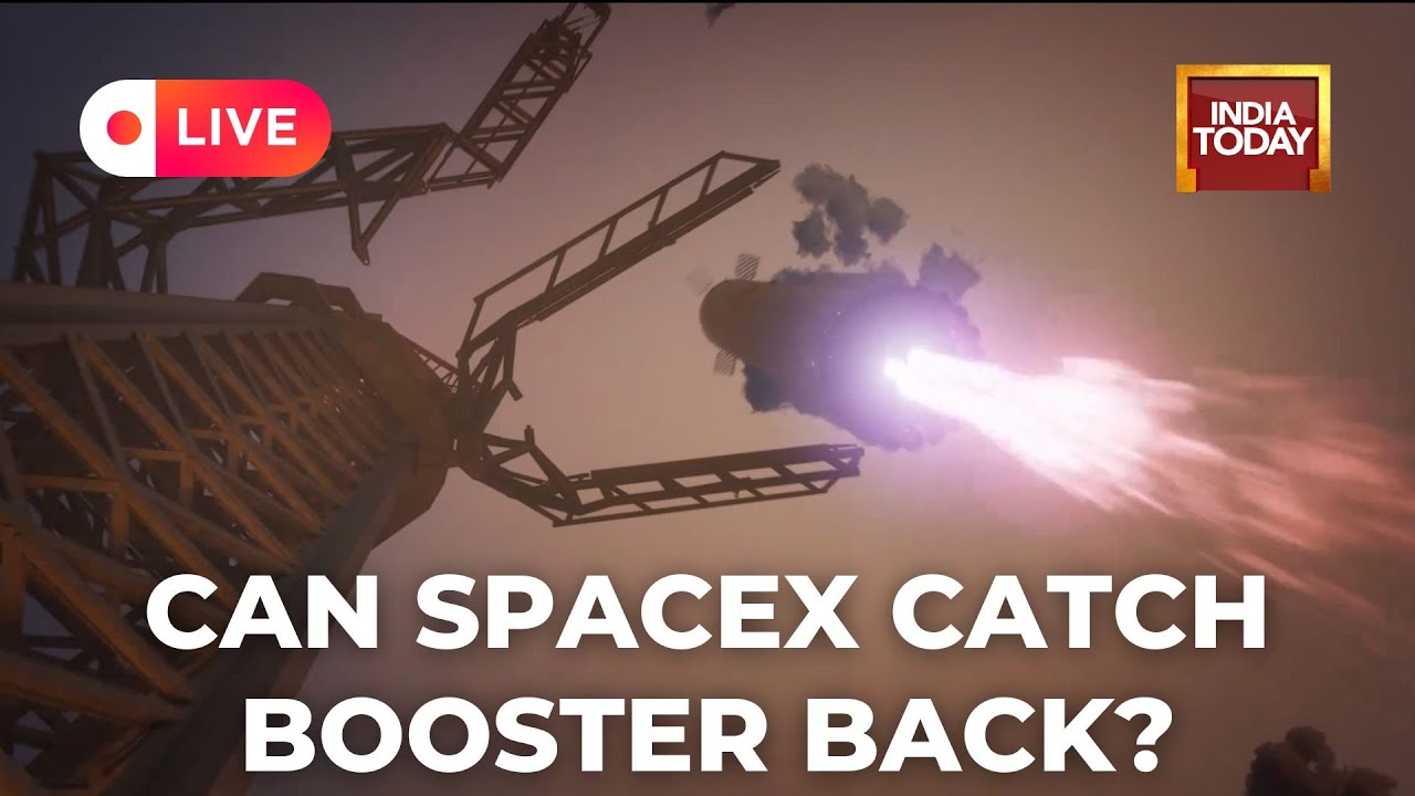 SpaceX LIVE | SpaceX Successfully Catches Starship Rocket Booster Back ...