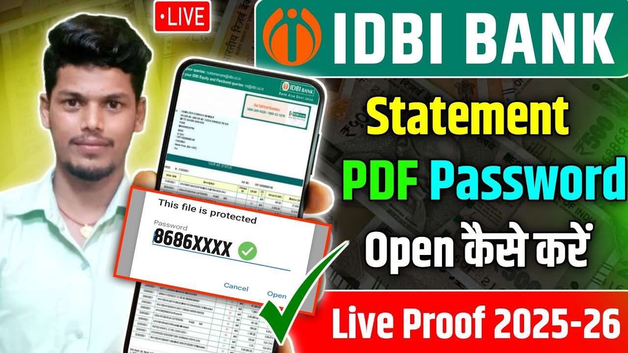 Idbi Bank Statement Pdf Password Kaise Pata Kare | How To Open Idbi ...