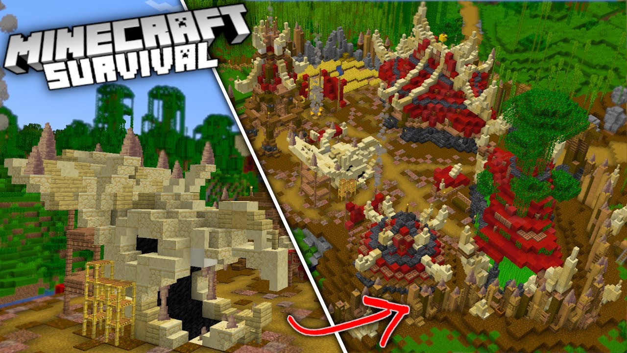 I BUILT an ORC VILLAGE in Minecraft Survival!!! (#6) - YouTube