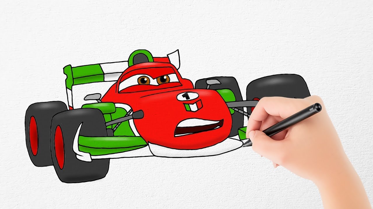 Drawing Francesco Bernoulli in CARS 2 with clean lines - YouTube