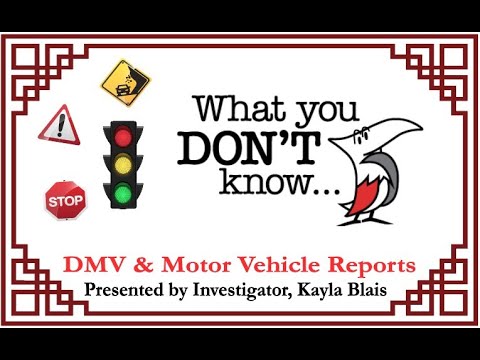 Best Practices for DMV & Motor Vehicle Reports - YouTube