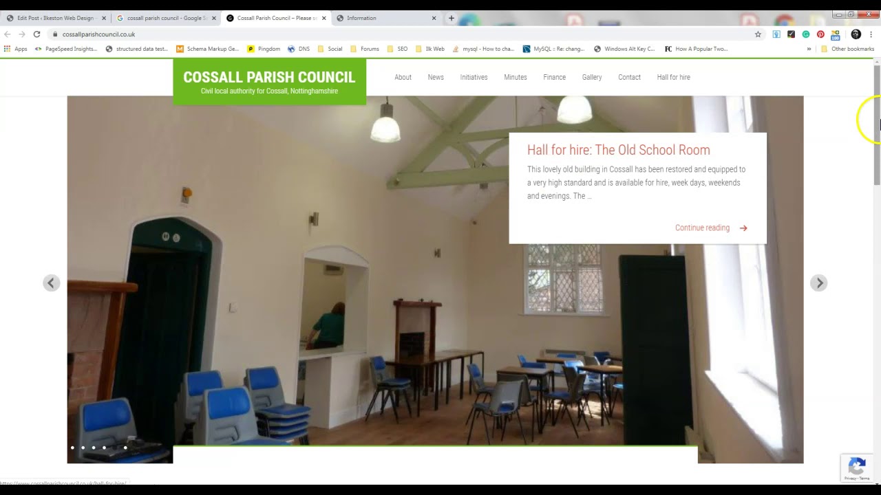 Cossall Parish Council (Nottingham) website redesigned with WordPress ...