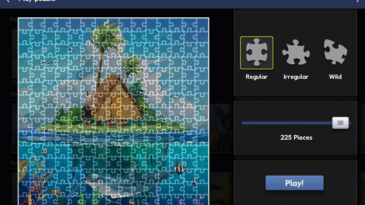 Puzzle day starting a new puzzle and i love the puzzle sound very much ...
