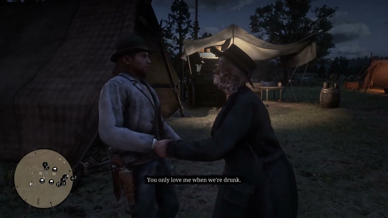SEAN AND KAREN GET TOGETHER IN A TENT (SECRET DIALOGUE): Red Dead ...