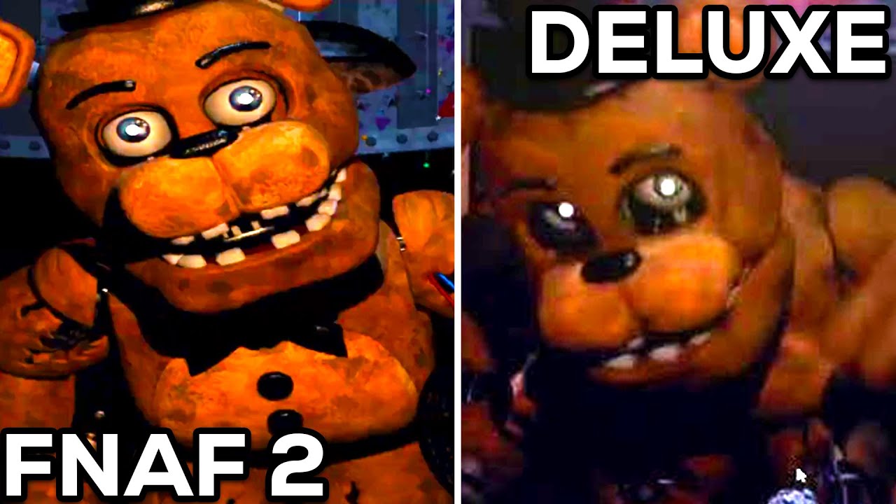 FNAF 2 OG Vs FNAF 2 Deluxe (Animatronic Movements + Jumpscares) - YouTube